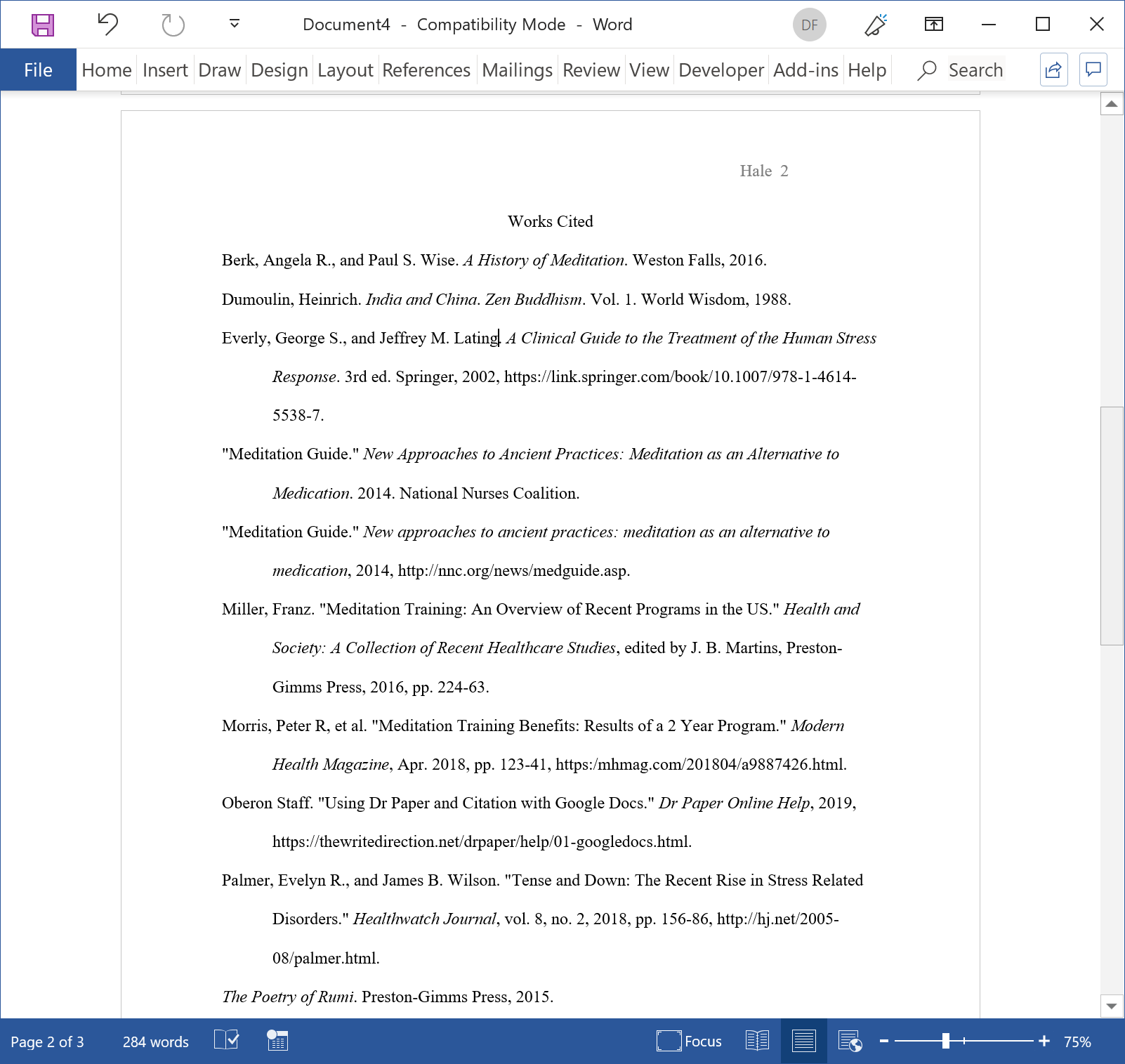 Dr Paper Help Writing An MLA Works Cited List